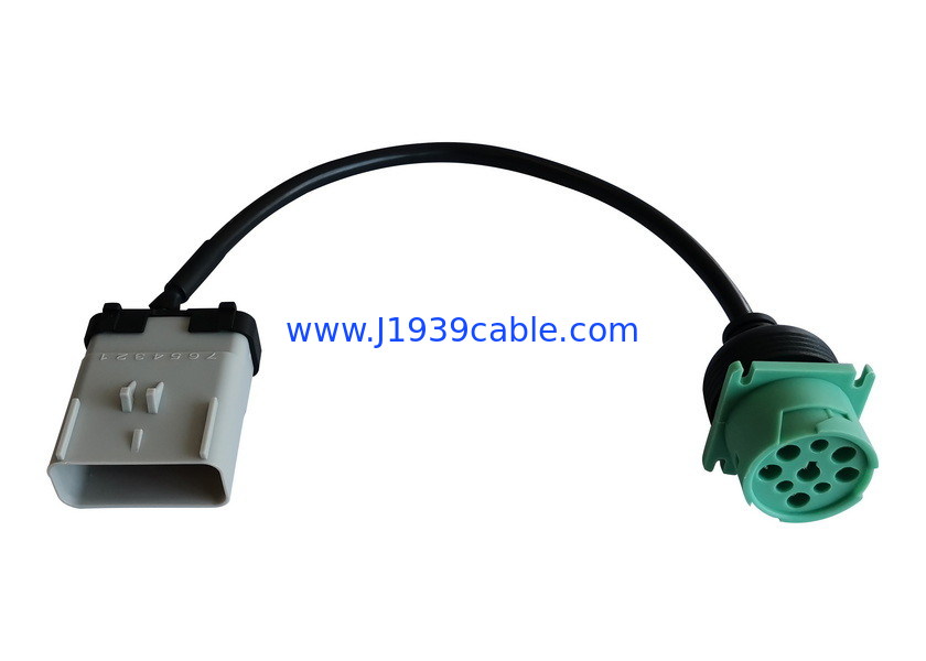 RP1226 Gray 14 Pin Male To Green Type 2 SAE Deutsch 9 Pin J1939 Female ...