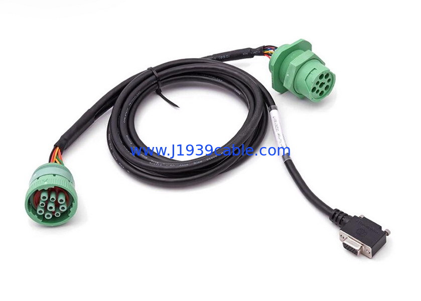 Deutsch 9 Pin J1939 Female to HD15 Pin Female and Amphenol Threaded ...