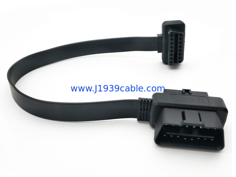 OBD2 OBDII 16 Pin Male and Female Pass-through to OBD2 Female Extension ...