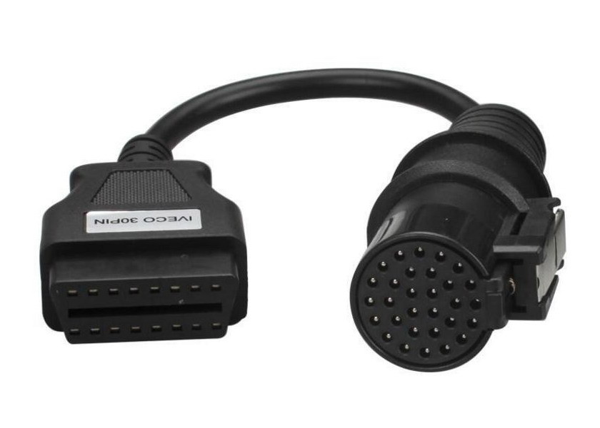 OBD2 OBDII 16 Pin J1962 Female to Iveco 30 Pin Male Connector Cable
