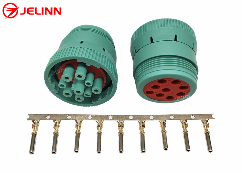 Green Type 2 Deutsch 9 Pin J1939 Female Connector with 9 PCS of Terminals