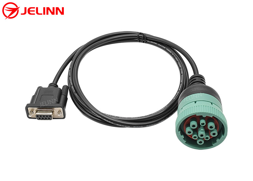 Deutsch Type 2 Round J1939 9 Pin to RS232 D-sub DB9 Cable