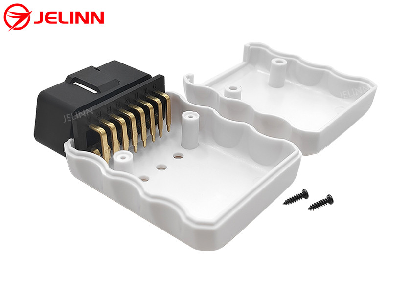 OBD2 Enclosure OBD 2 Housing and Male Connector With Right Angle Pins